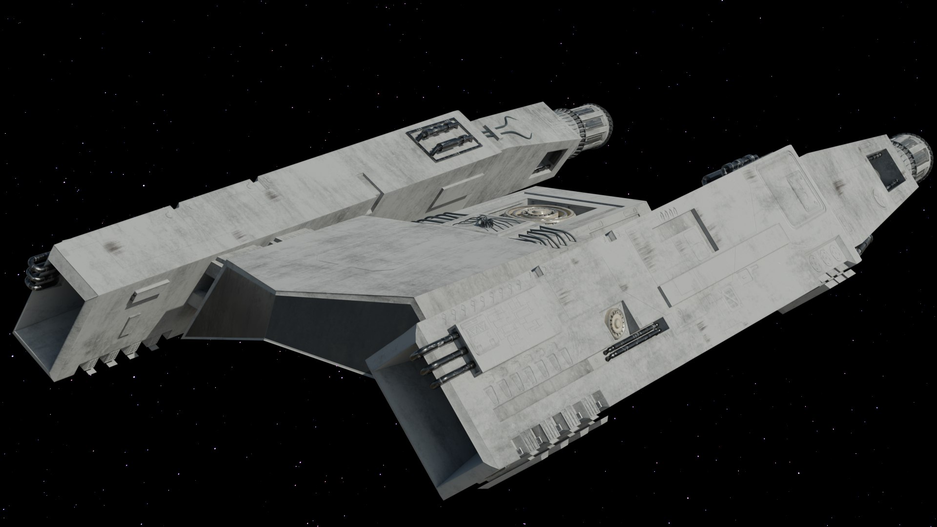 modelo 3d Sci-Fi Space Ship Rigged - TurboSquid 2006433