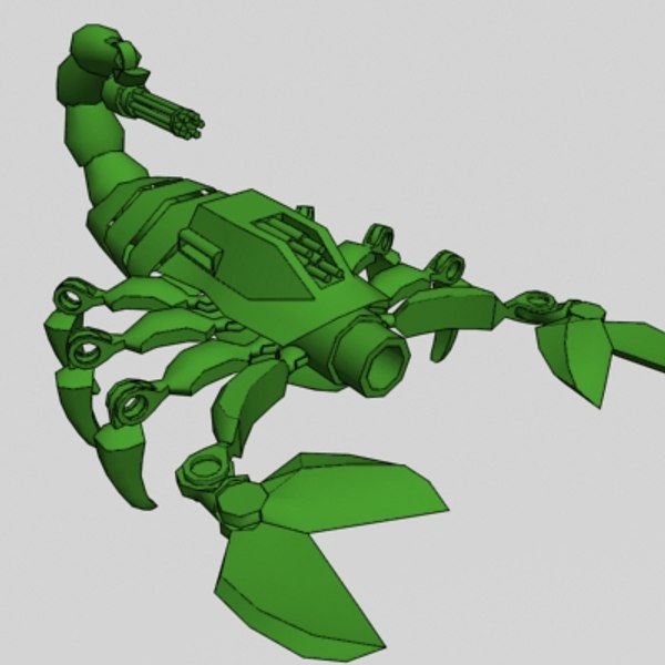 mechanical scorpion 3d model