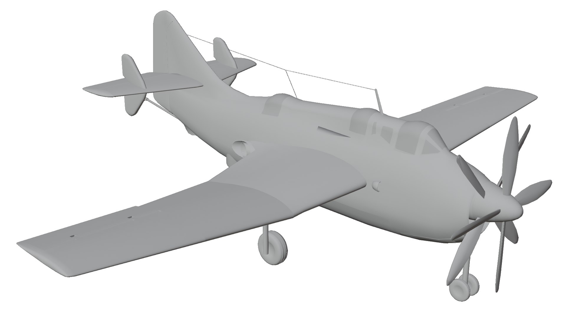 3D Model Fairey Gannet - TurboSquid 2326045