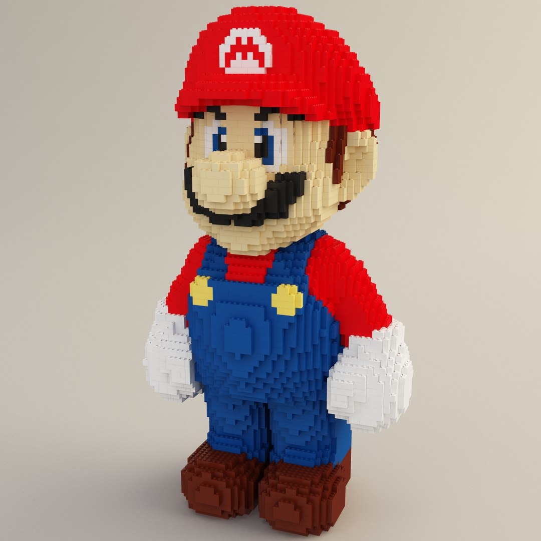 C4d Lego Mario Modelled