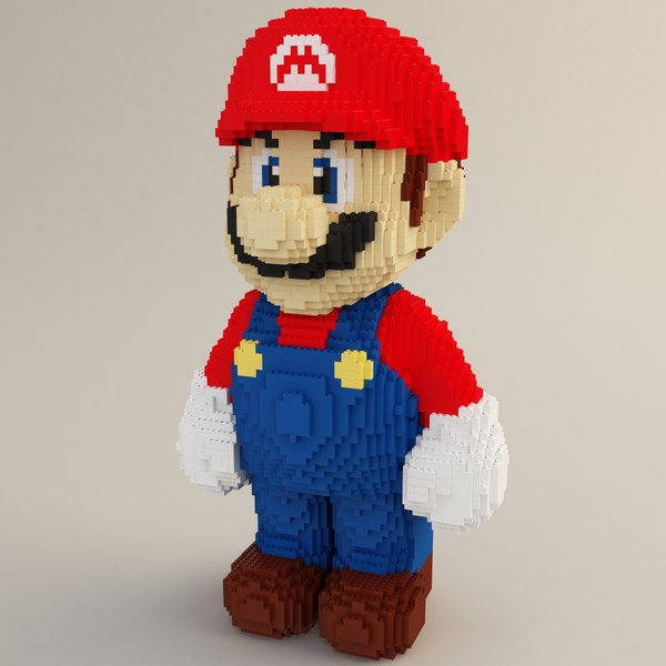 c4d lego mario modelled