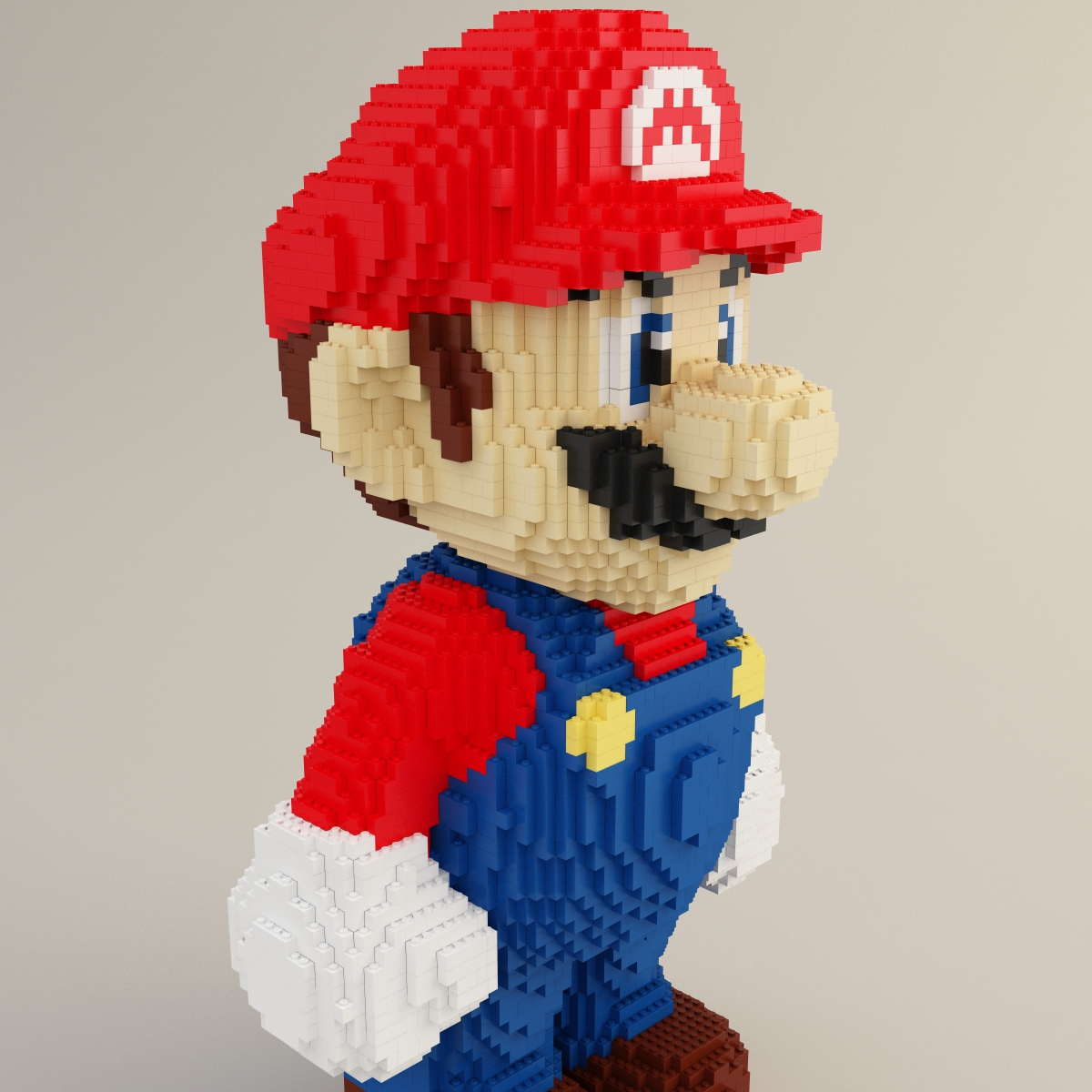 c4d lego mario modelled