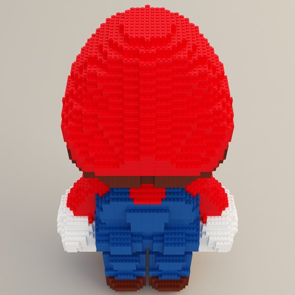 c4d lego mario modelled