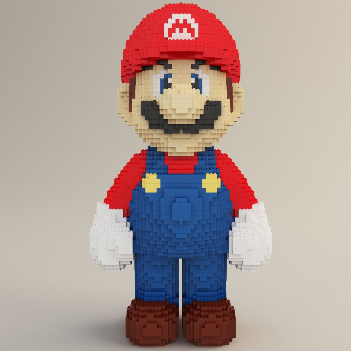 c4d lego mario modelled