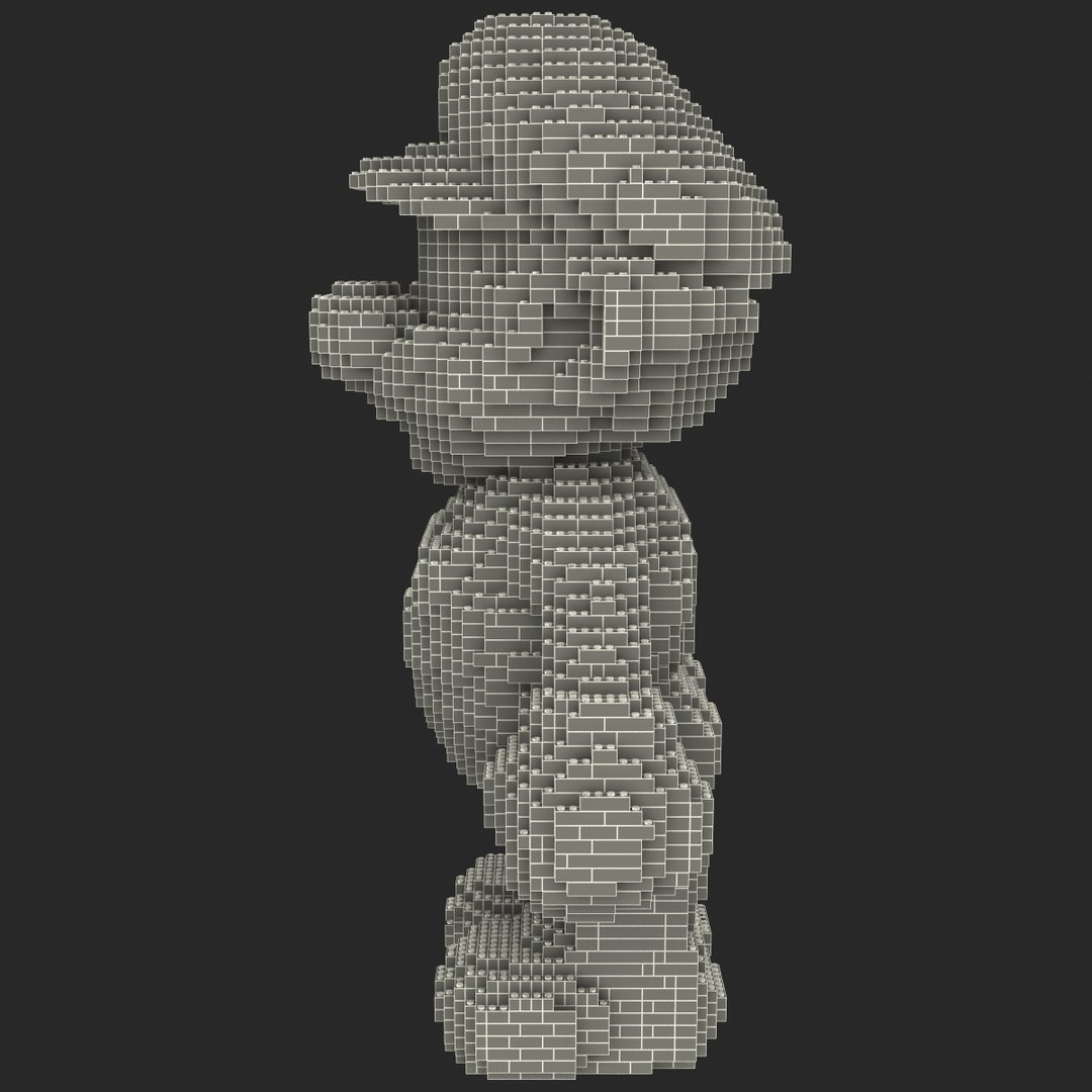 c4d lego mario modelled