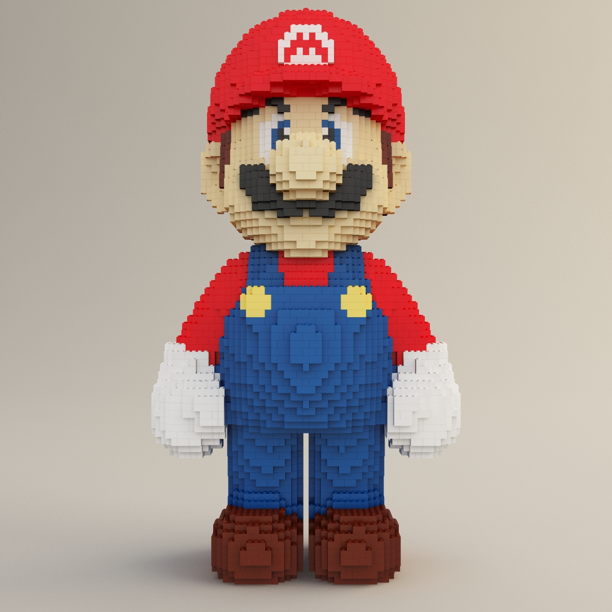c4d lego mario modelled