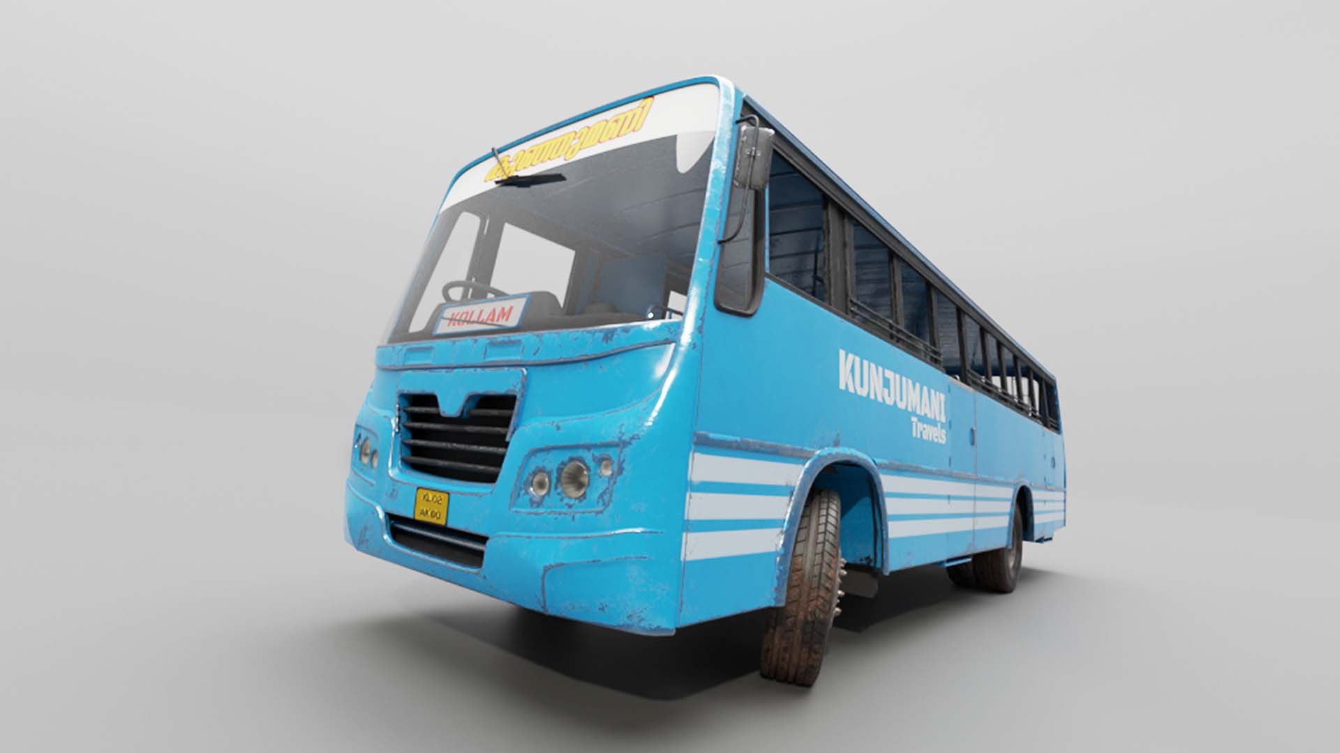 3D A Kerala City Private Bus - TurboSquid 2089850