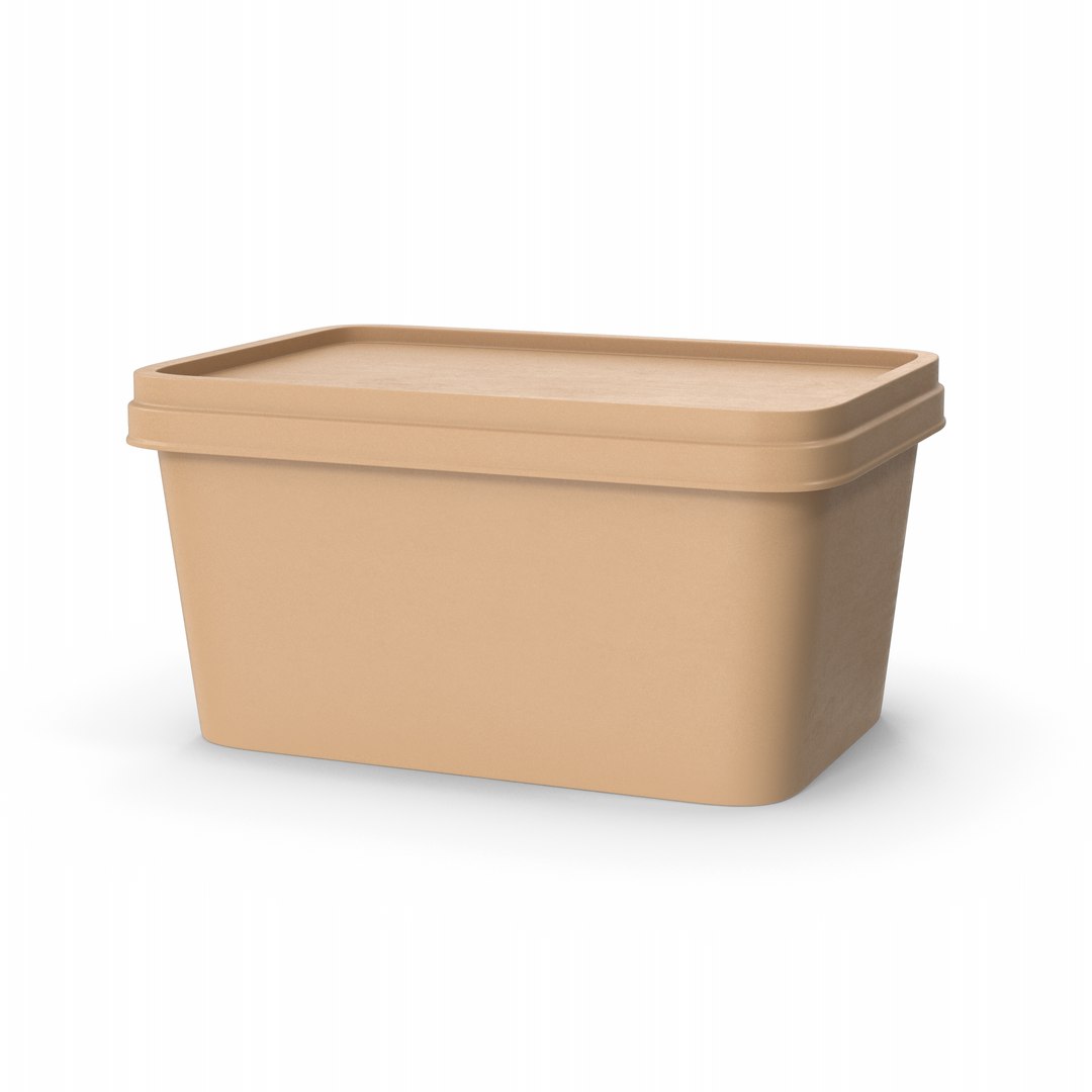 Brown Food Container 3D Model - TurboSquid 1998081