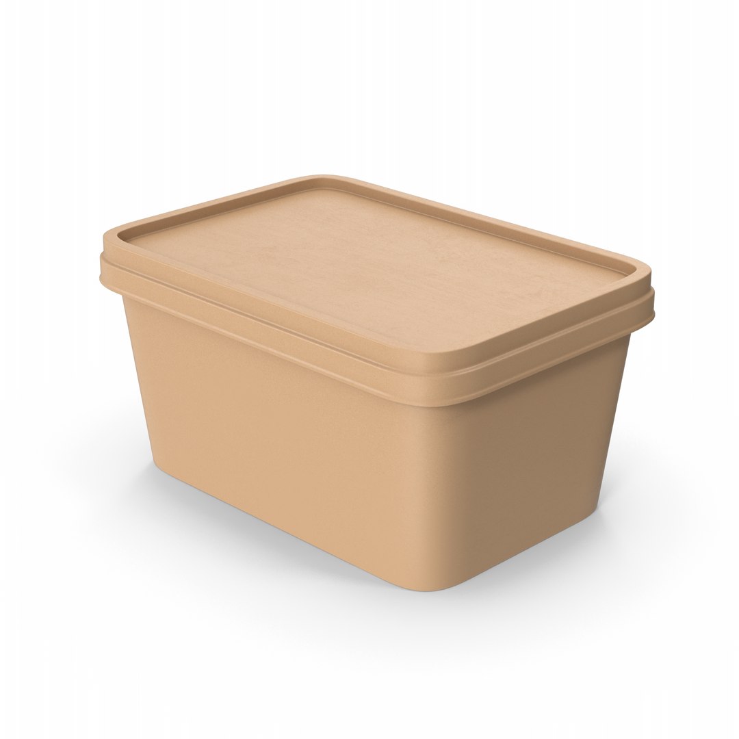 Brown Food Container 3D Model - TurboSquid 1998081