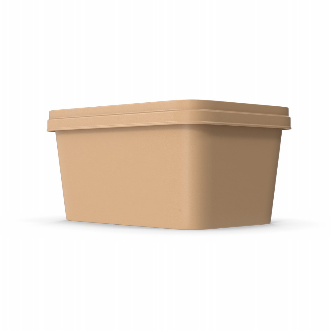 Brown Food Container 3D Model - TurboSquid 1998081