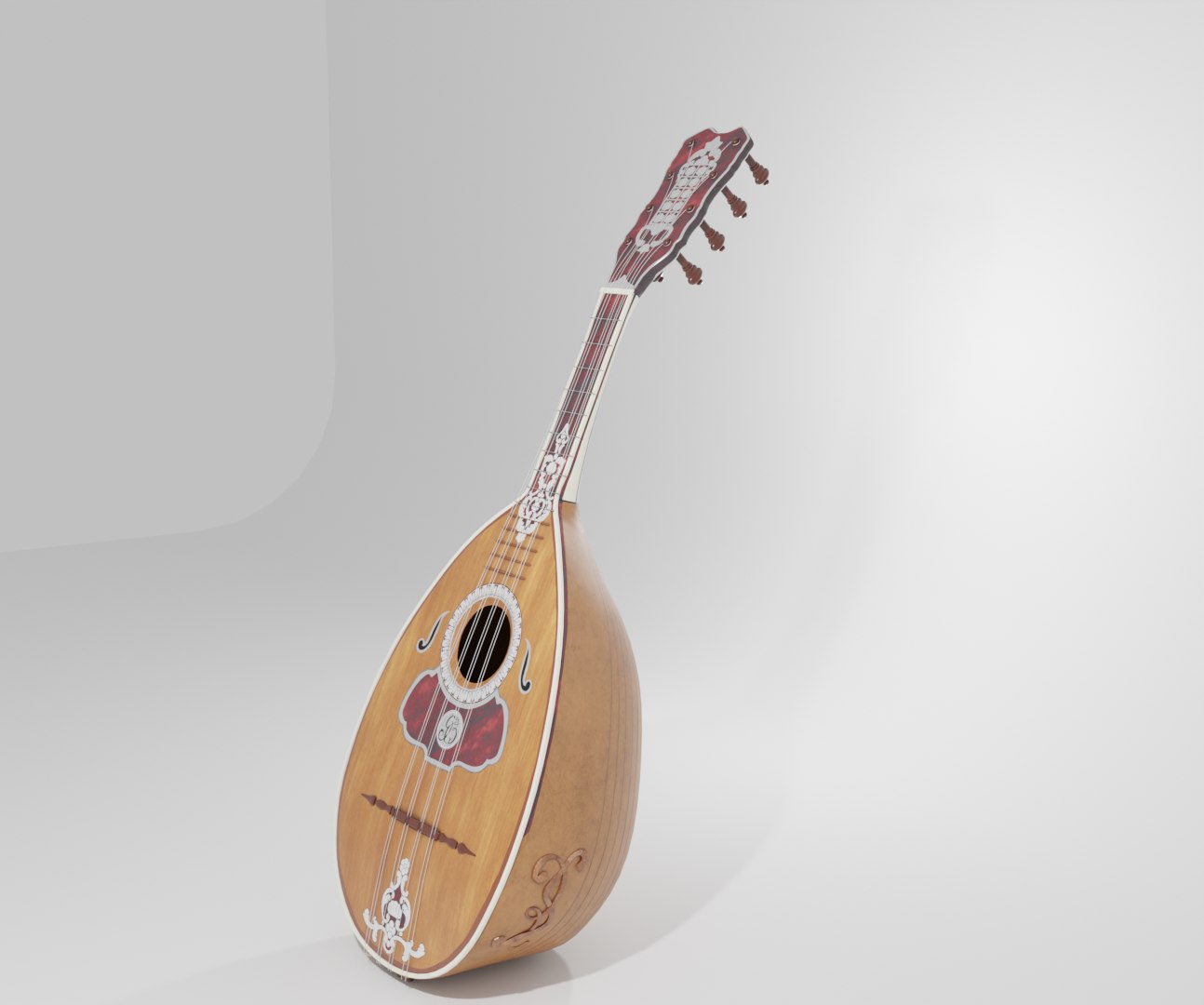 3D Model 18th Century Mandolin - TurboSquid 2268333