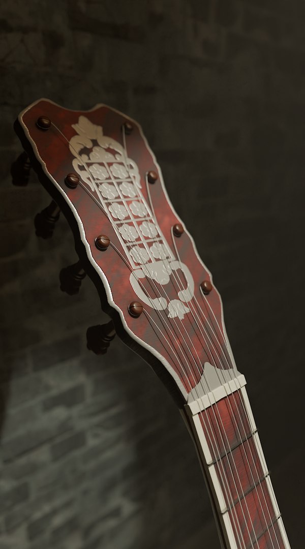 3D Model 18th Century Mandolin - TurboSquid 2268333