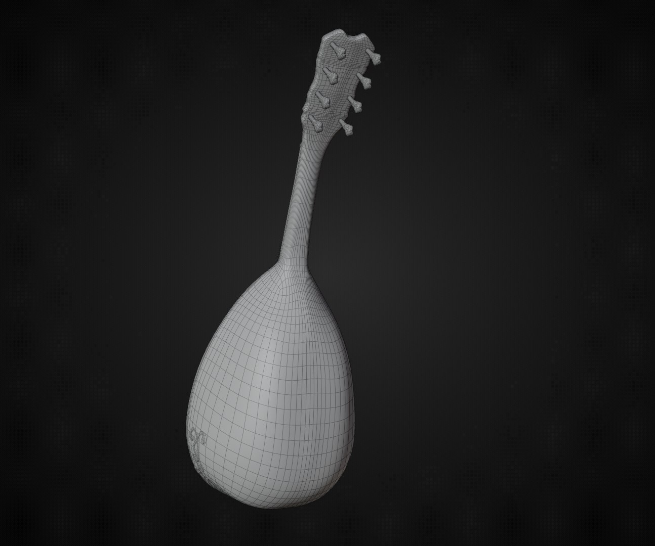 3D Model 18th Century Mandolin - TurboSquid 2268333