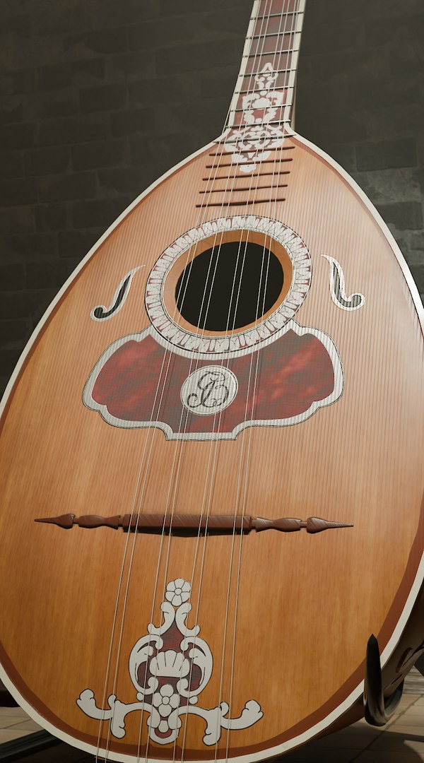 3D Model 18th Century Mandolin - TurboSquid 2268333