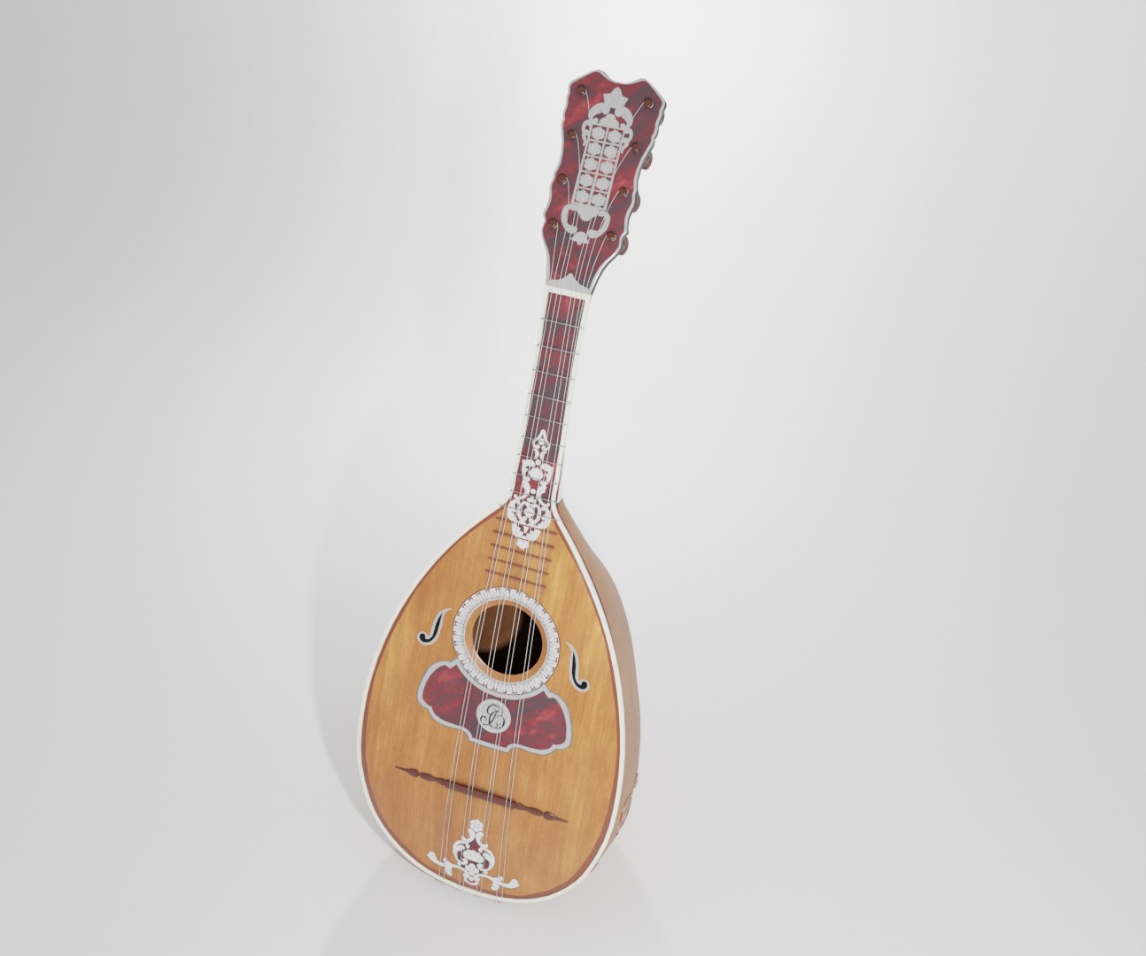 3D Model 18th Century Mandolin - TurboSquid 2268333