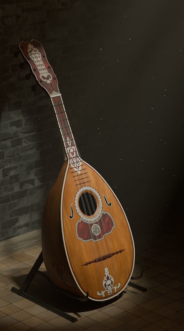 3D Model 18th Century Mandolin - TurboSquid 2268333