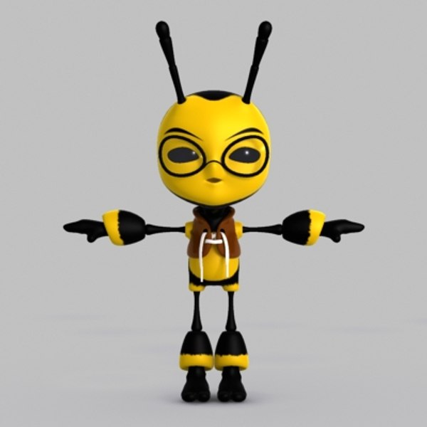 3d cartoon bee character model
