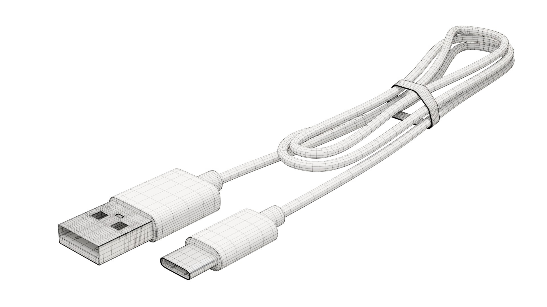 3D USB Type-A To Type-C Cable - TurboSquid 2068072
