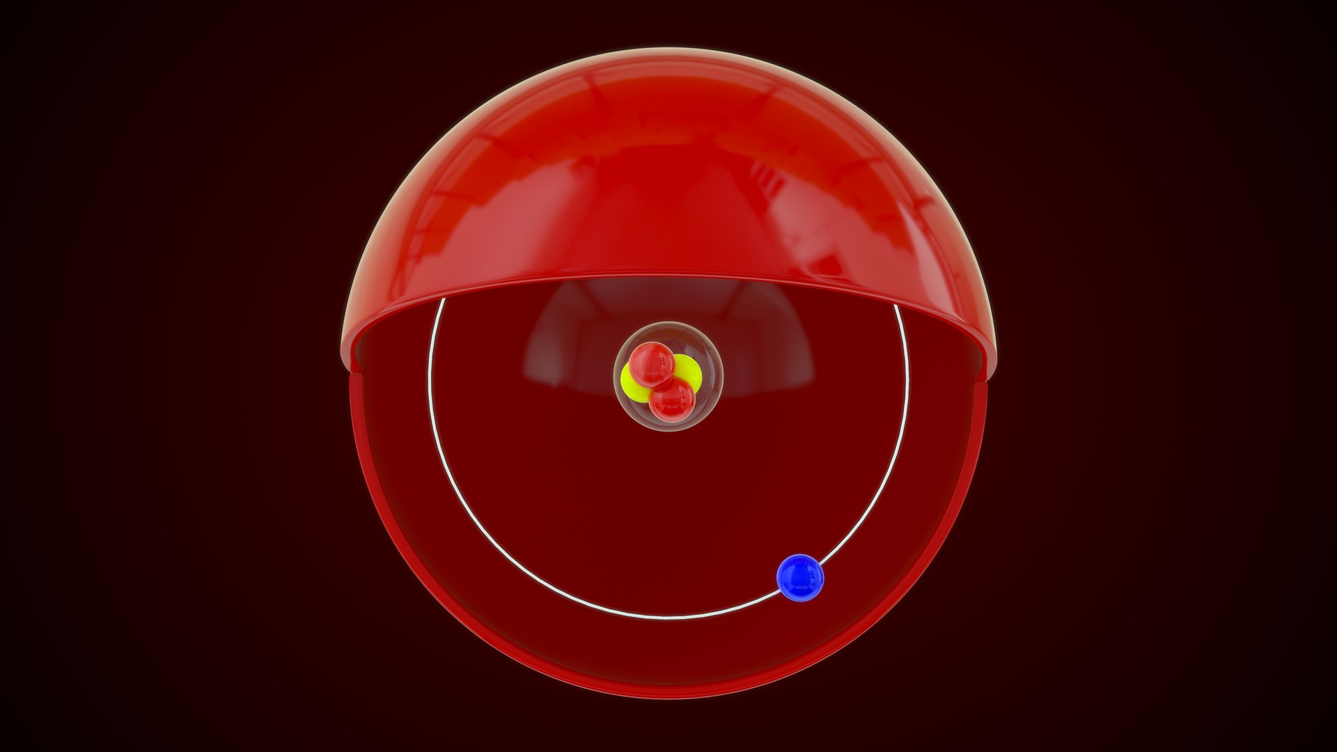 Helium Atom 3D Model - TurboSquid 2130478