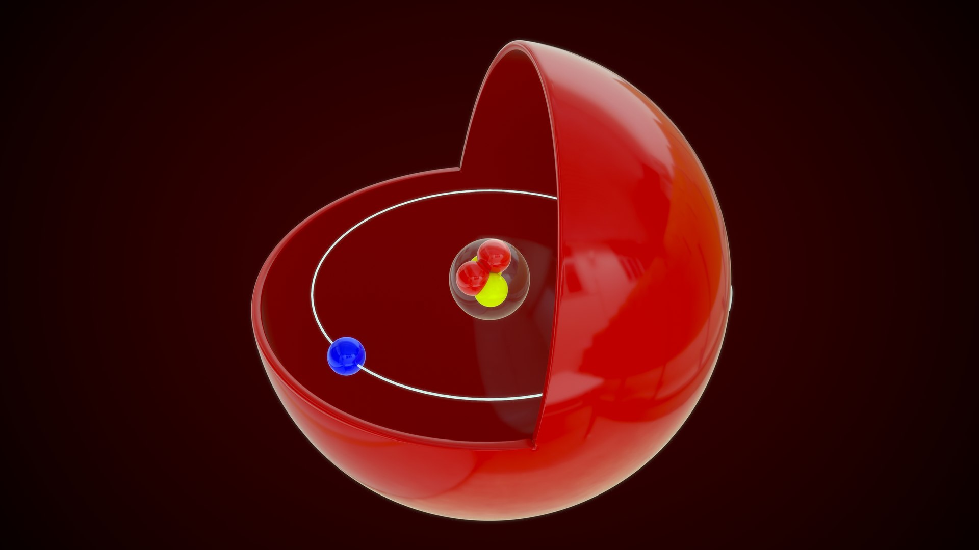 Helium Atom 3D Model - TurboSquid 2130478