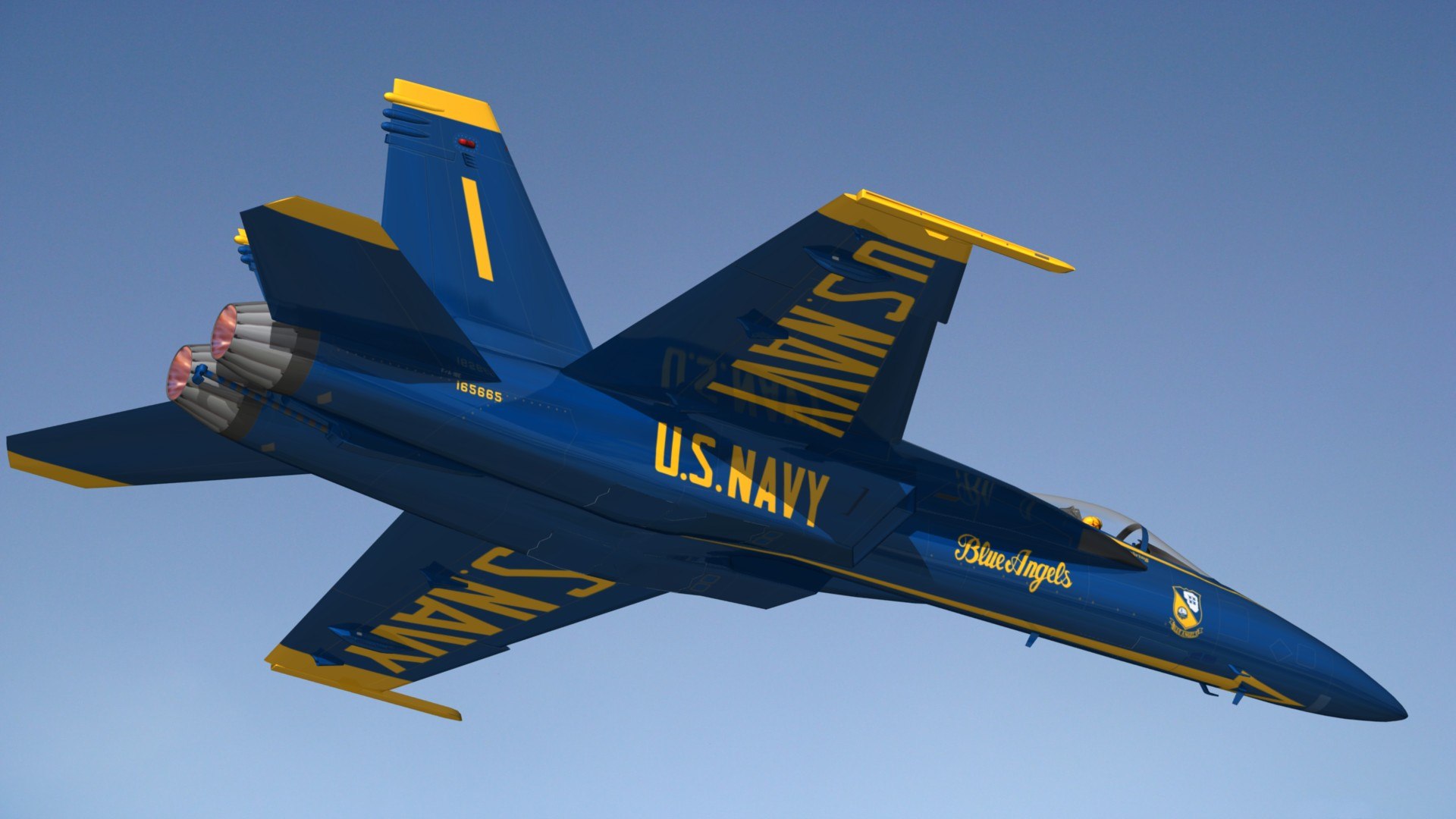 F18 Super Hornet Blue Angels 3D - TurboSquid 1740265