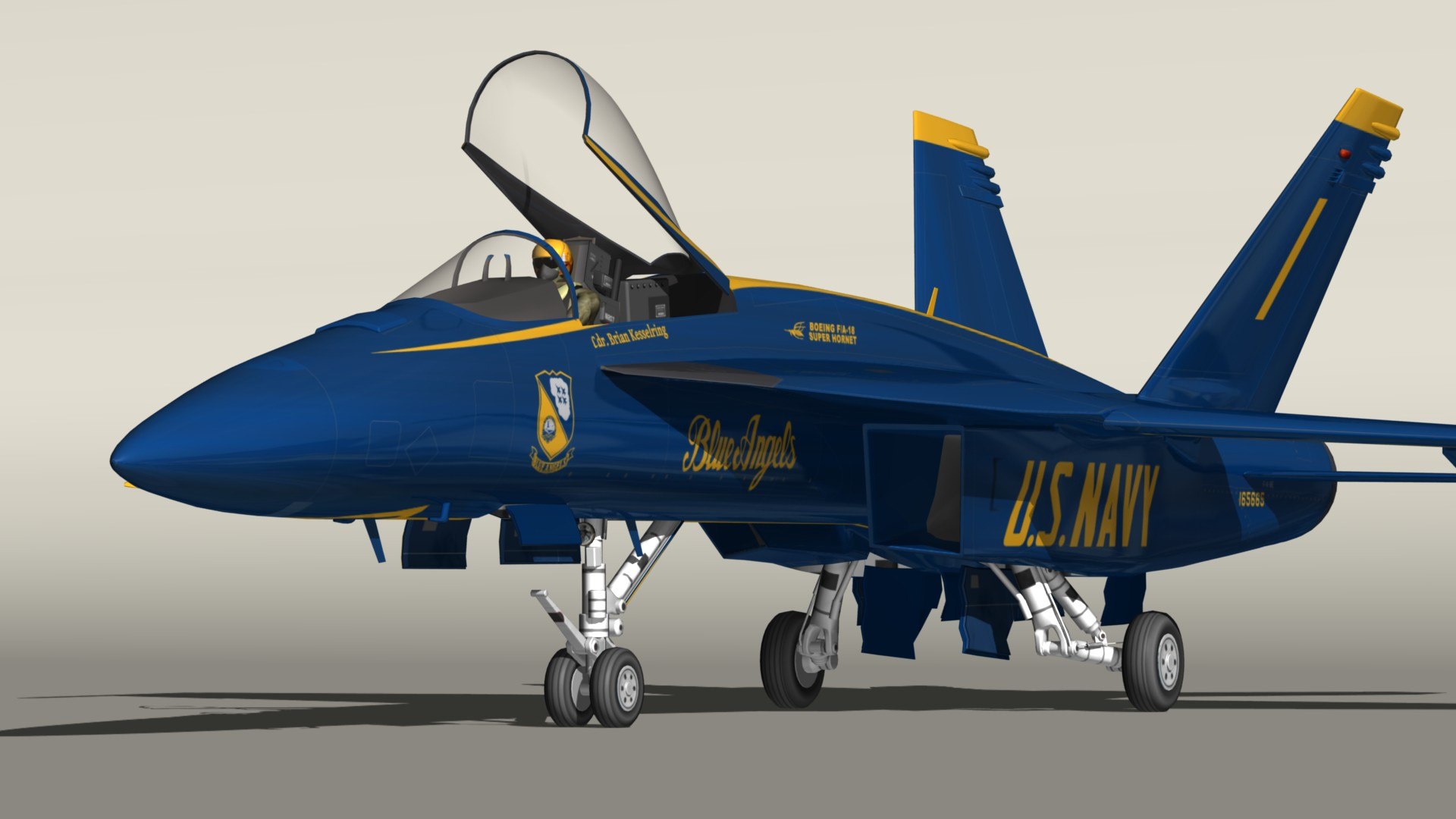 F18 Super Hornet Blue Angels 3D - TurboSquid 1740265