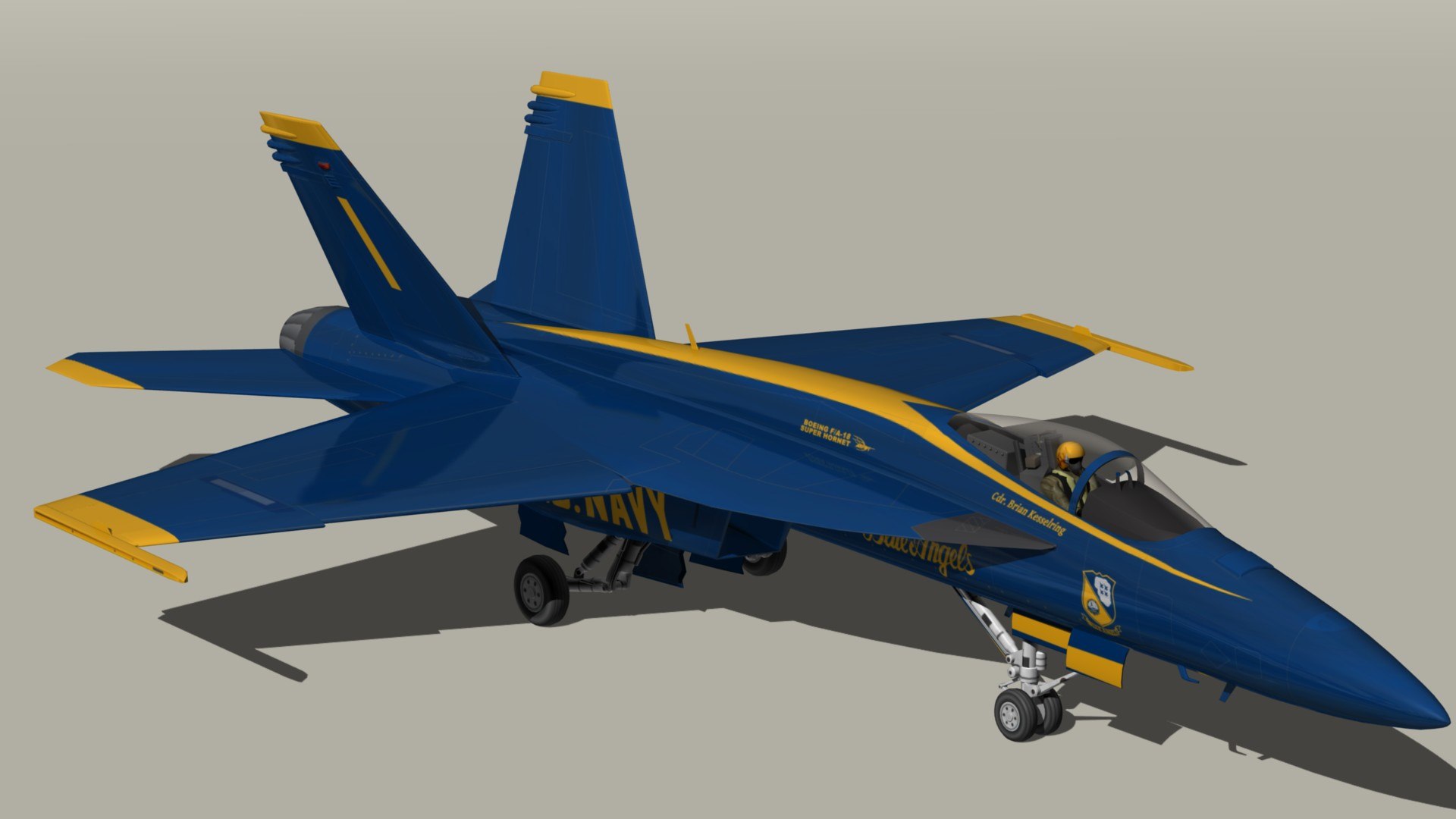 F18 Super Hornet Blue Angels 3D - TurboSquid 1740265