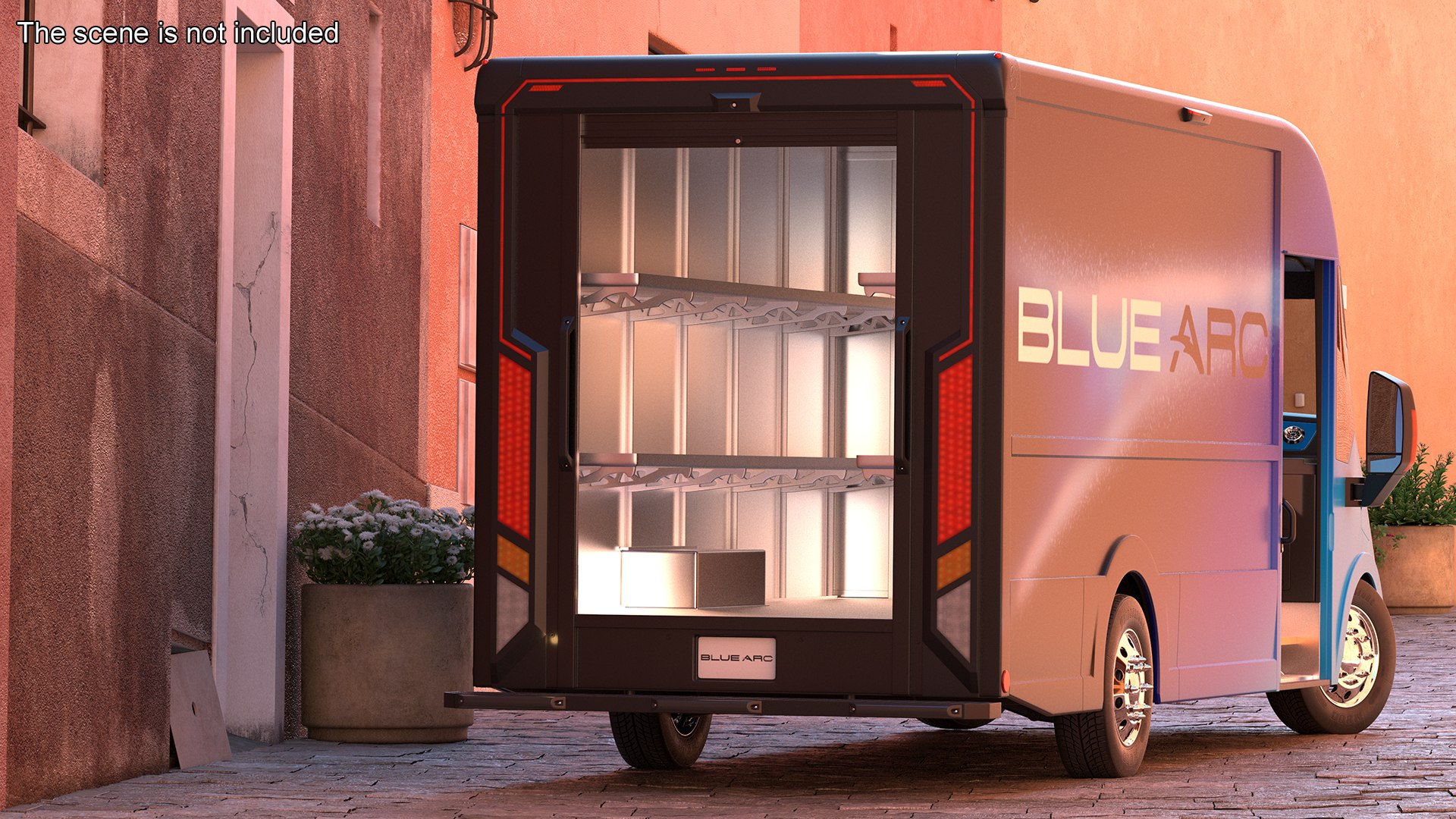 Blue Arc Electric Delivery Van Rigged 3D - TurboSquid 2062677