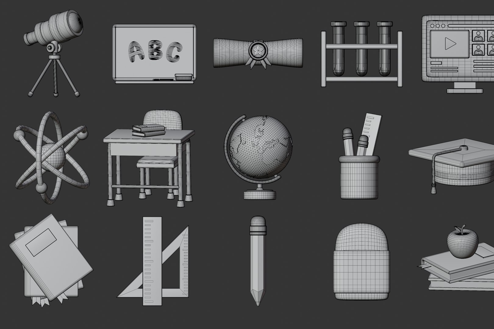 3D Education 3D Icon Pack Model - TurboSquid 2219866