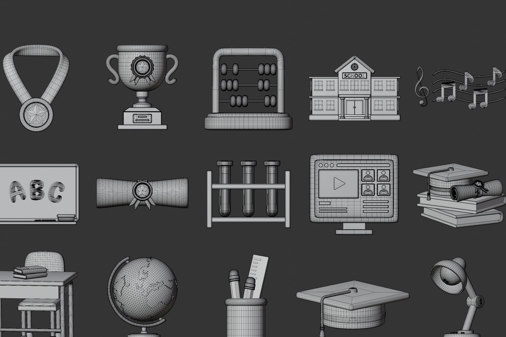 3D Education 3D Icon Pack Model - TurboSquid 2219866