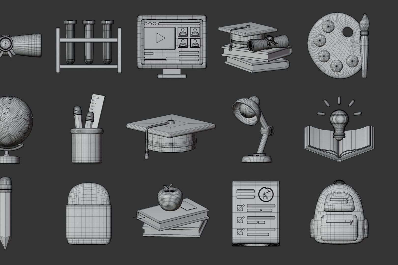 3D Education 3D Icon Pack Model - TurboSquid 2219866