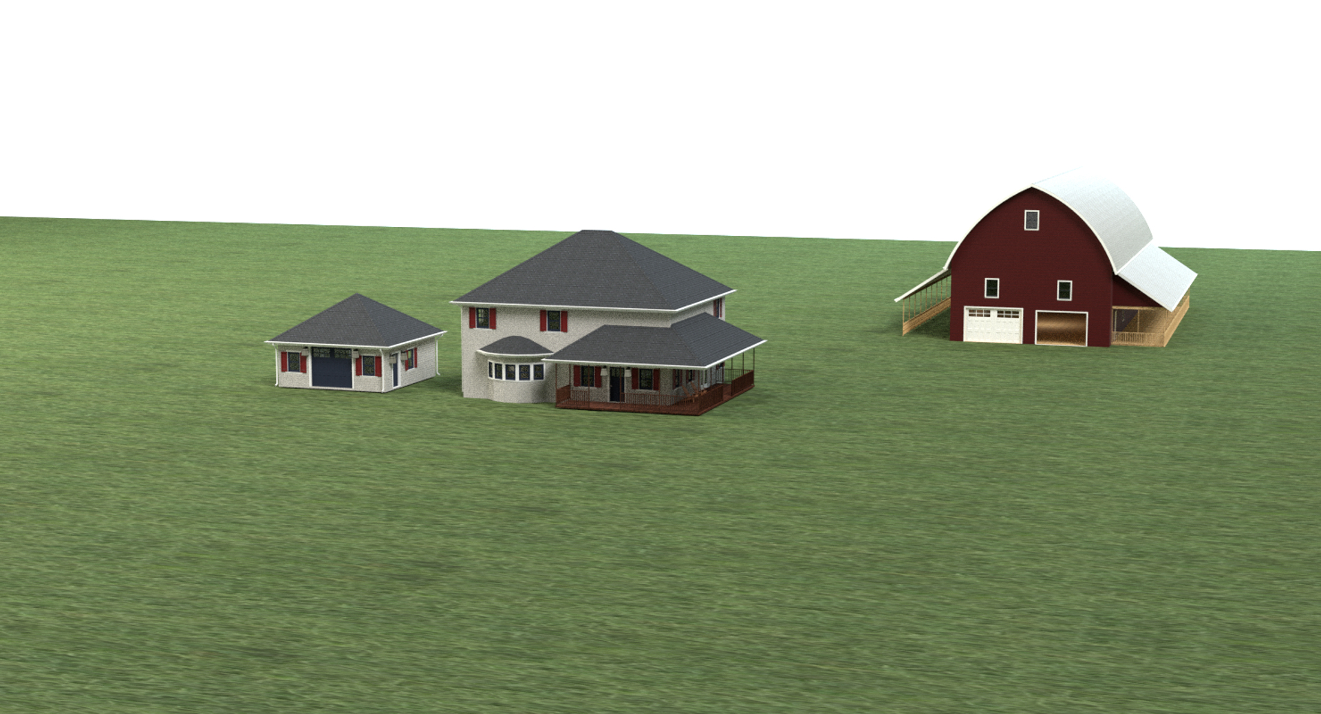 Farm Scene 3d Model