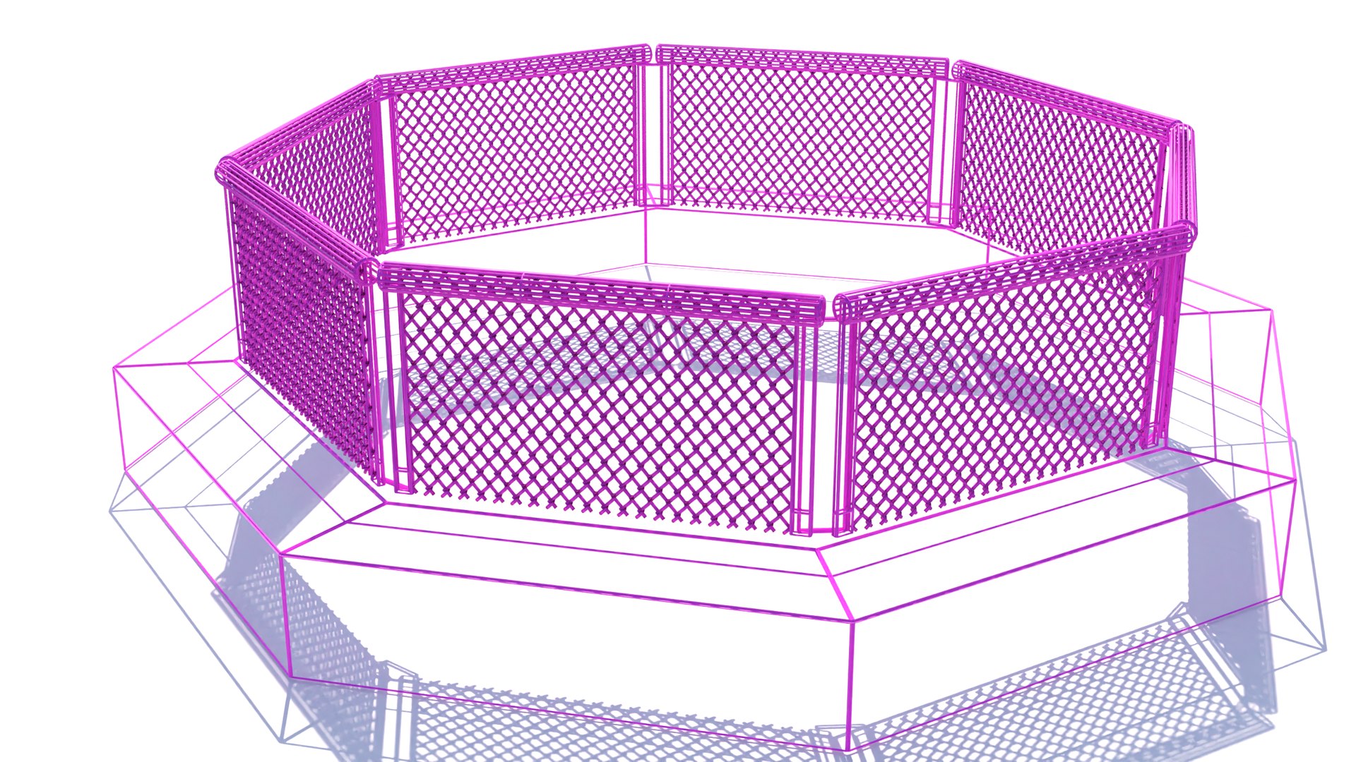 Octagon Cage 3D Model - TurboSquid 2127590