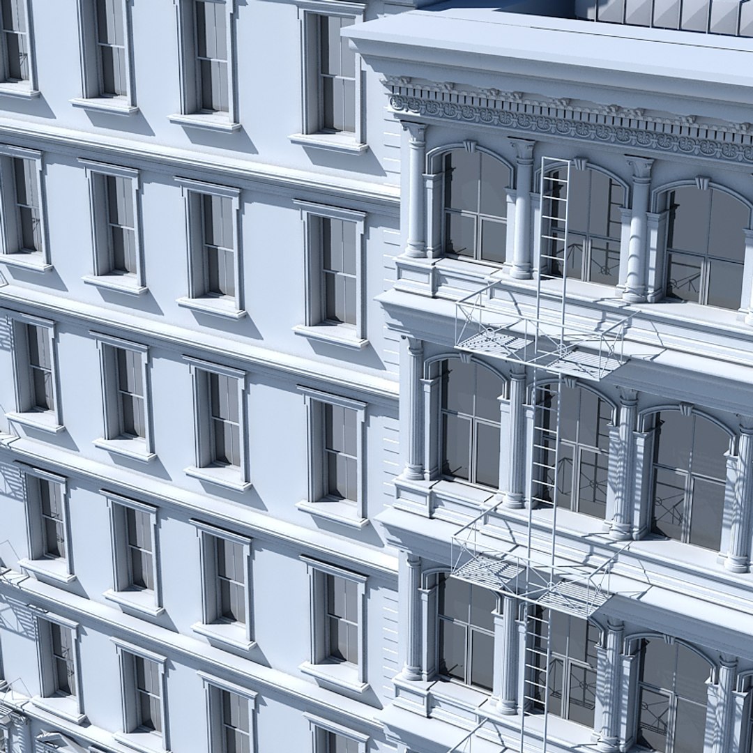 3D Model Tenement Building Facades - TurboSquid 1303321