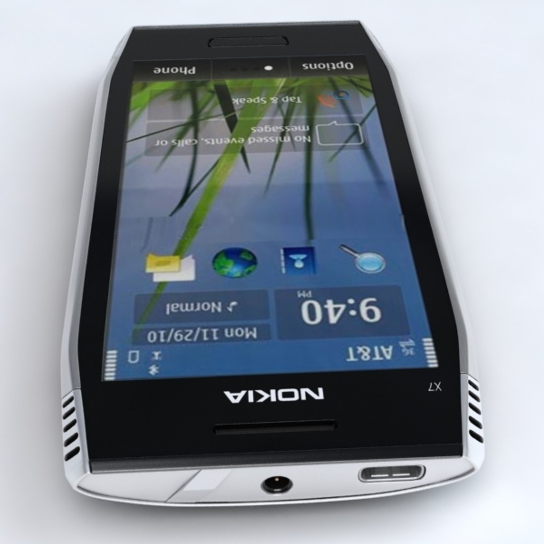 max nokia x7-00 silver steel