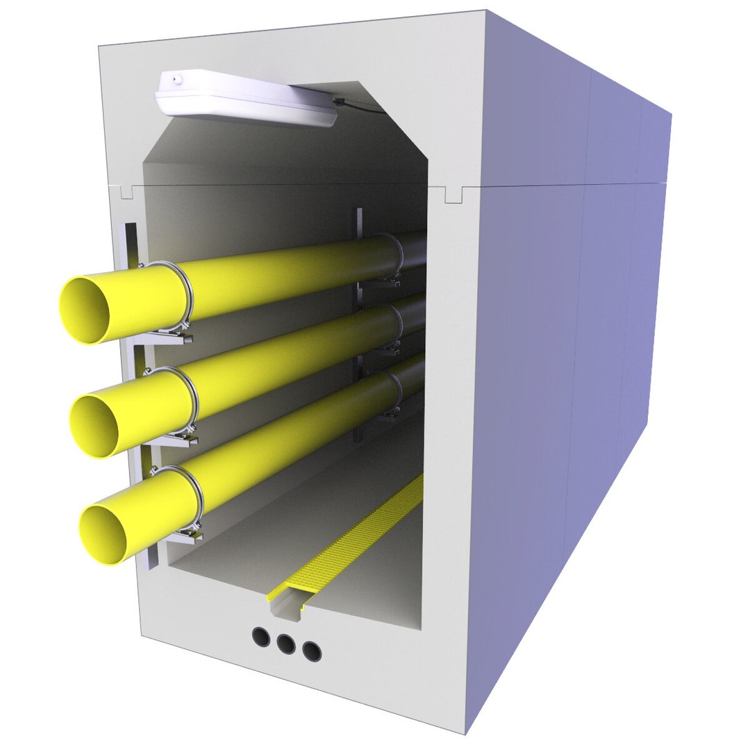 Precast Utility Tunnels Cross-section V8 3D - TurboSquid 2415304