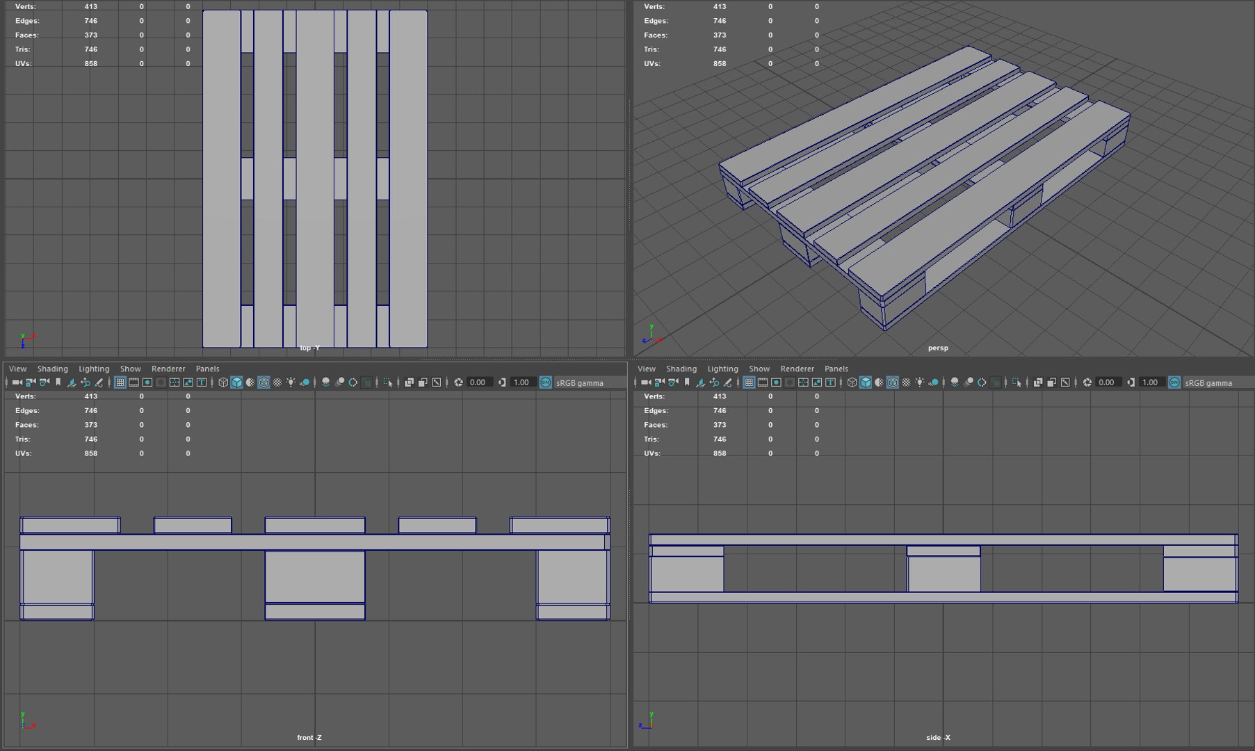 3D Pallet Model - TurboSquid 1727572