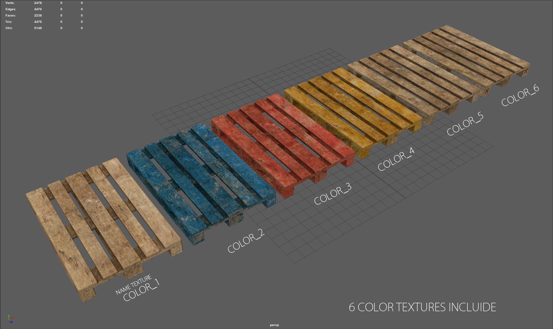 3D Pallet Model - TurboSquid 1727572