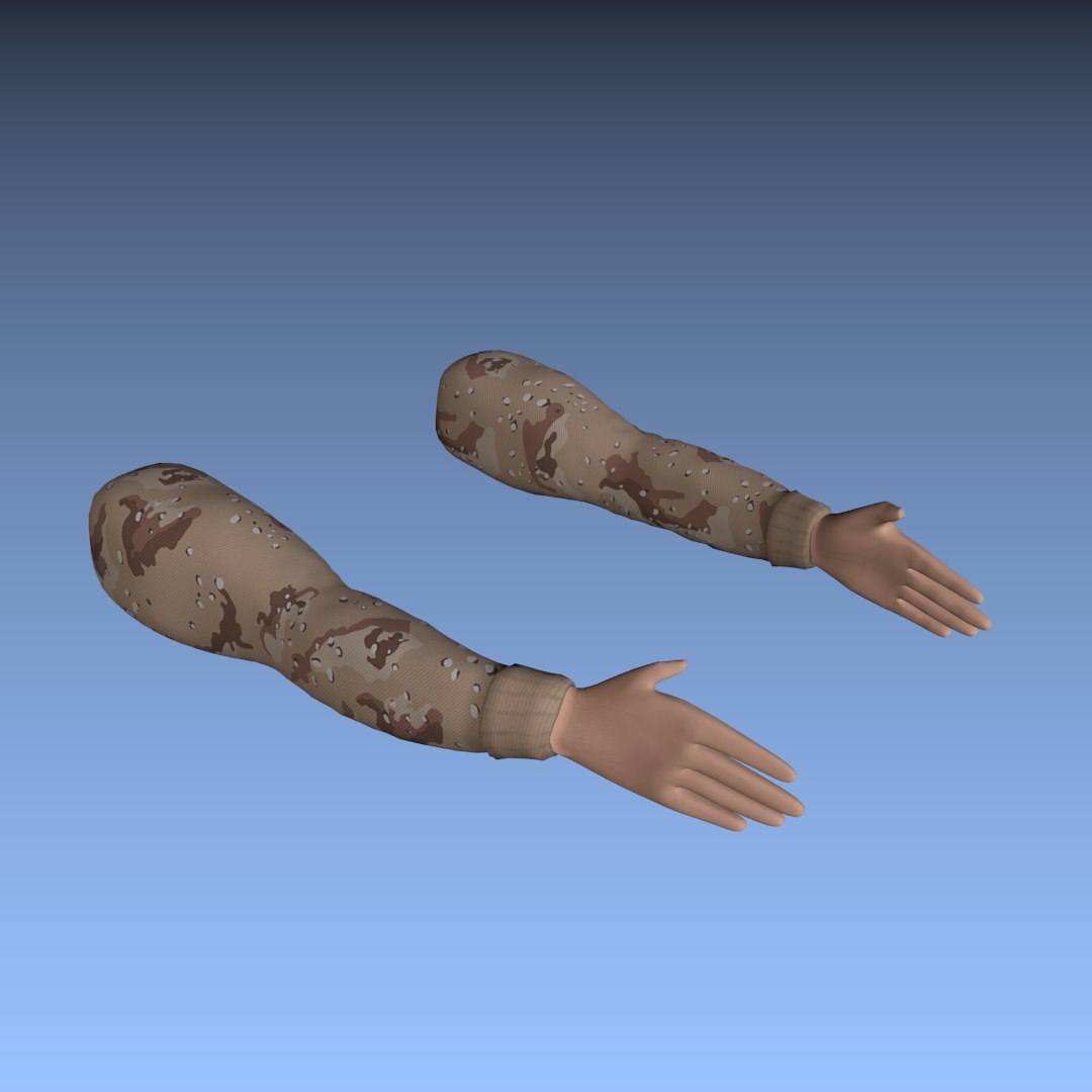 3d Model Fps Arms Rigged