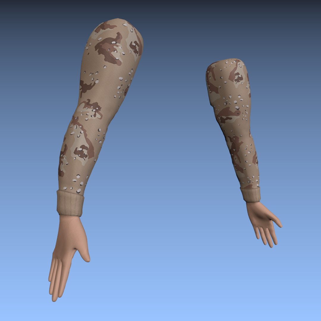 3d Model Fps Arms Rigged