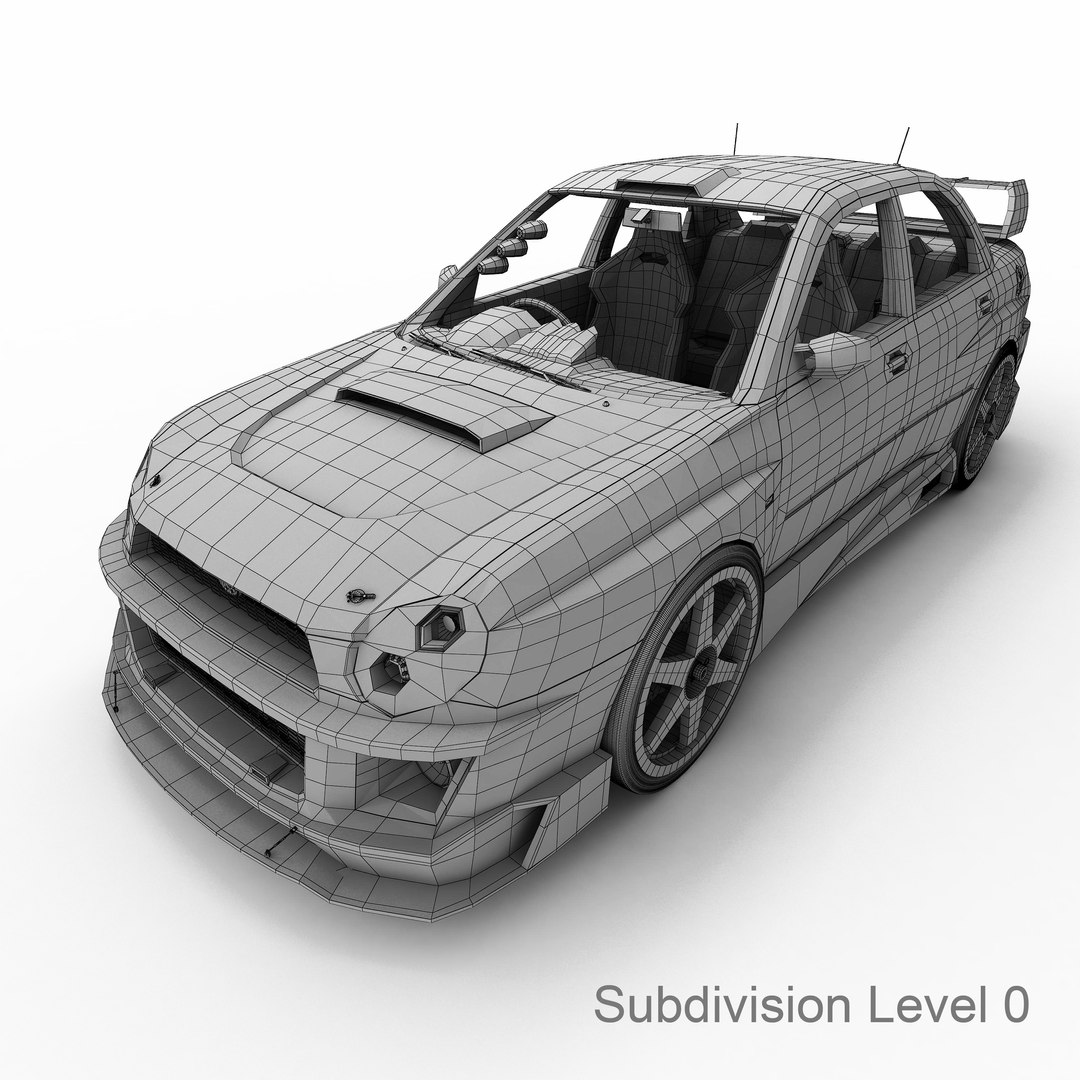 3d model subaru impreza sti