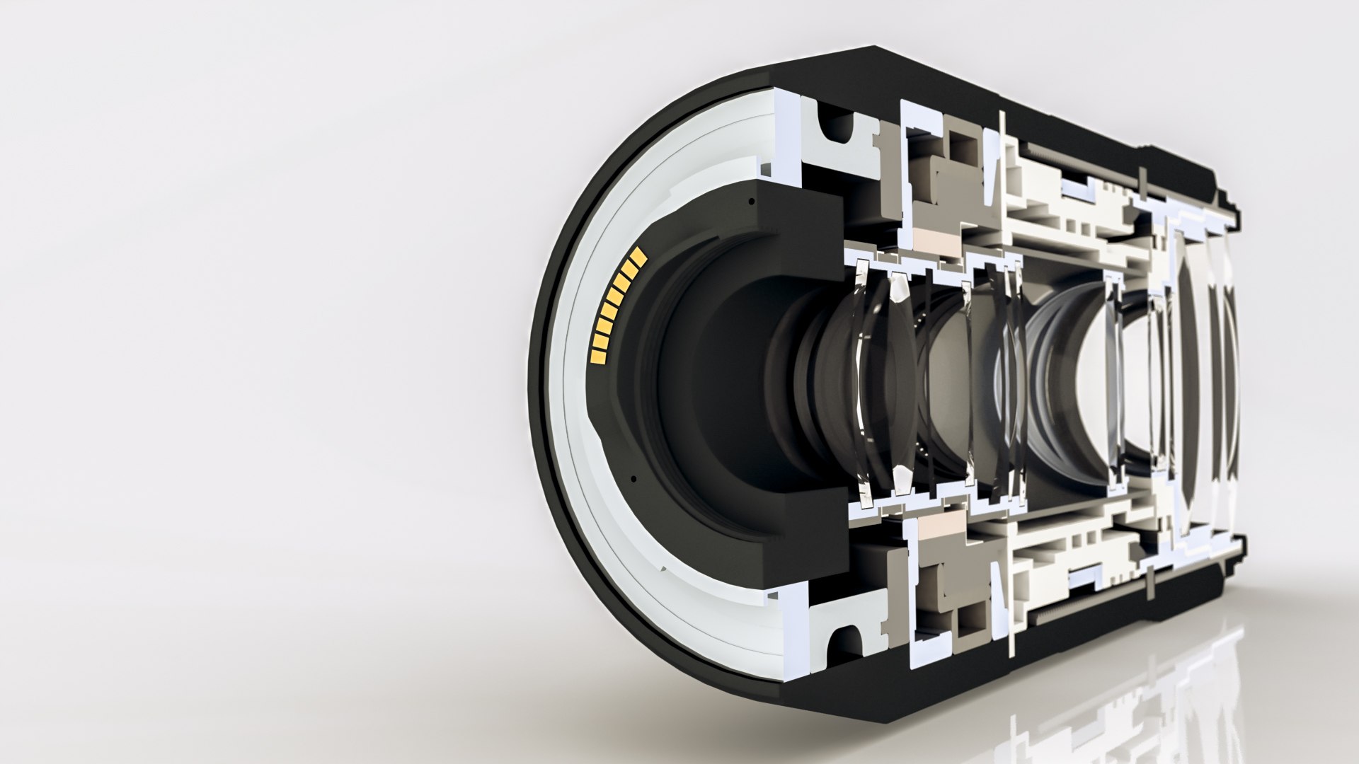 3D Telephoto Lens Cut In Half Model - TurboSquid 1959079