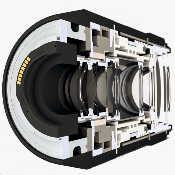 modelo 3d Telephoto Lens Cut in Half - TurboSquid 1959079