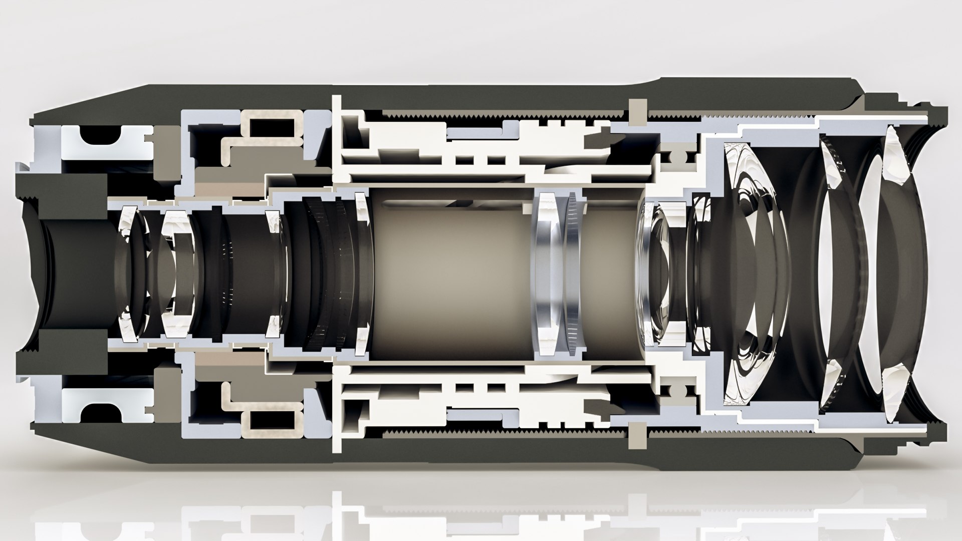 3D Telephoto Lens Cut In Half Model - TurboSquid 1959079