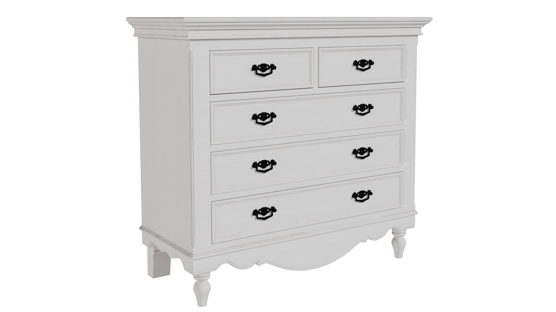 Chest Of Drawers With Five Drawers Marseille 3D Model - TurboSquid 2272554