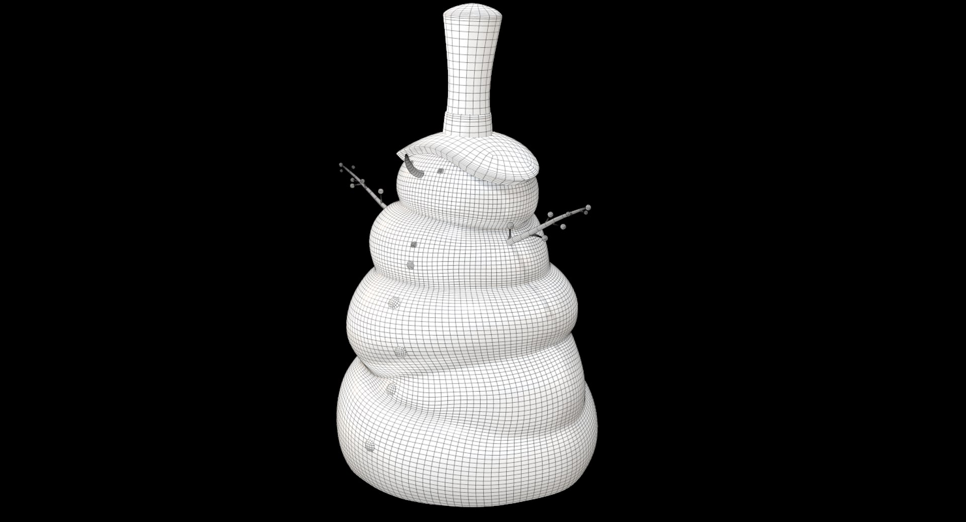 Snowman Snow Man 3D - TurboSquid 1374650