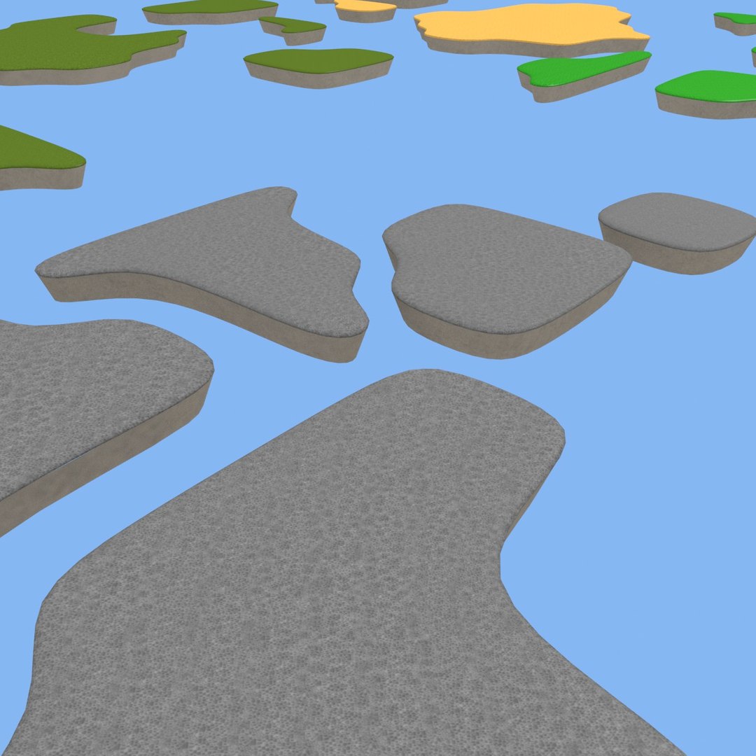 3ds Island Platform Land