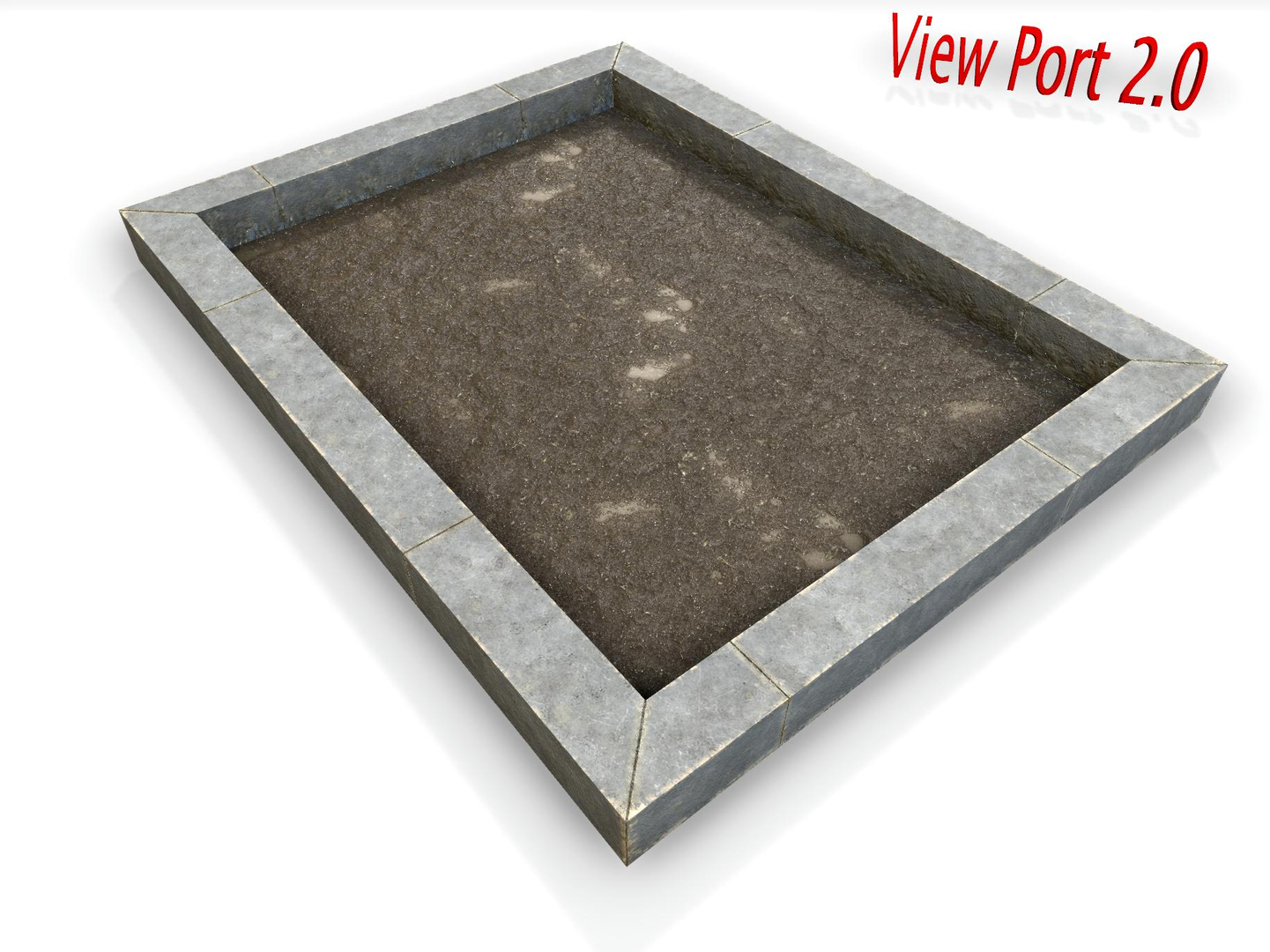Square Garden Curb Model - TurboSquid 1233856