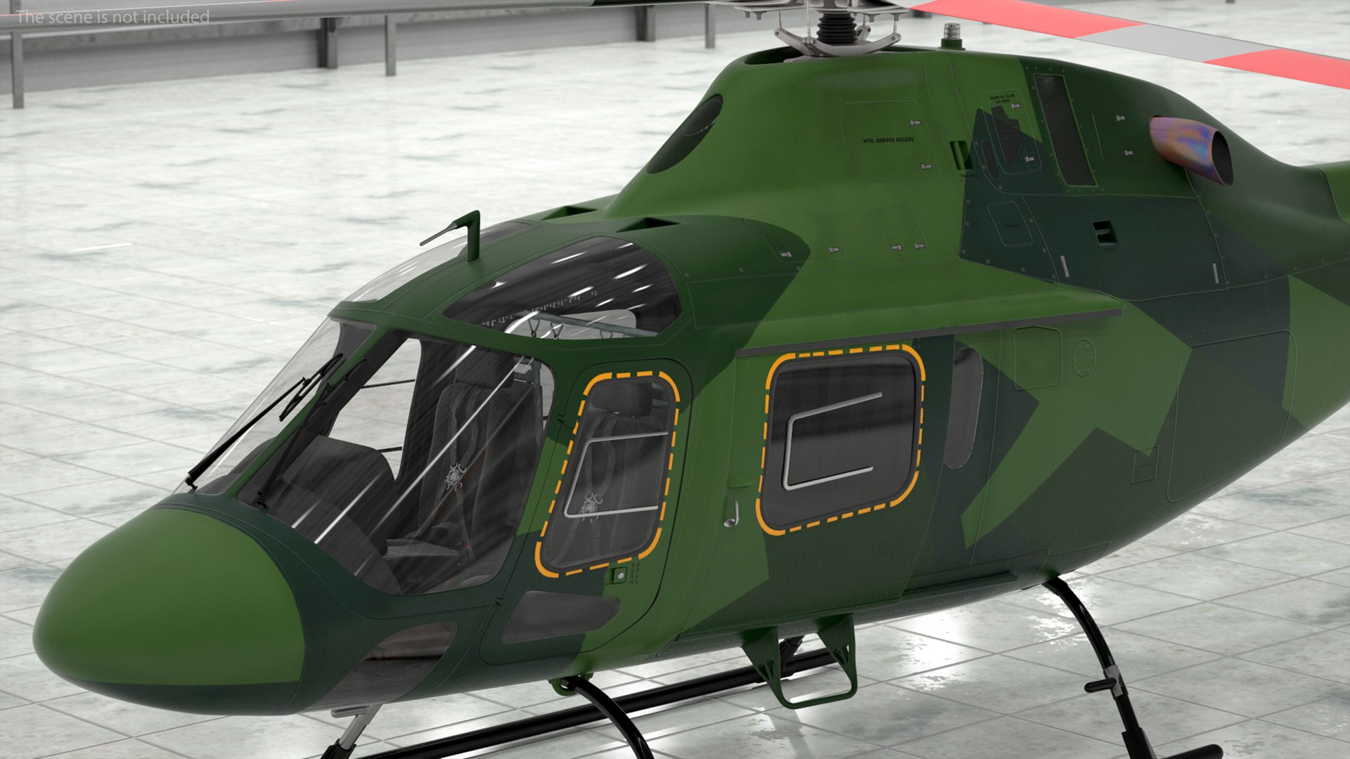 3D Army Helicopter AgustaWestland AW119 Rigged - TurboSquid 2161363