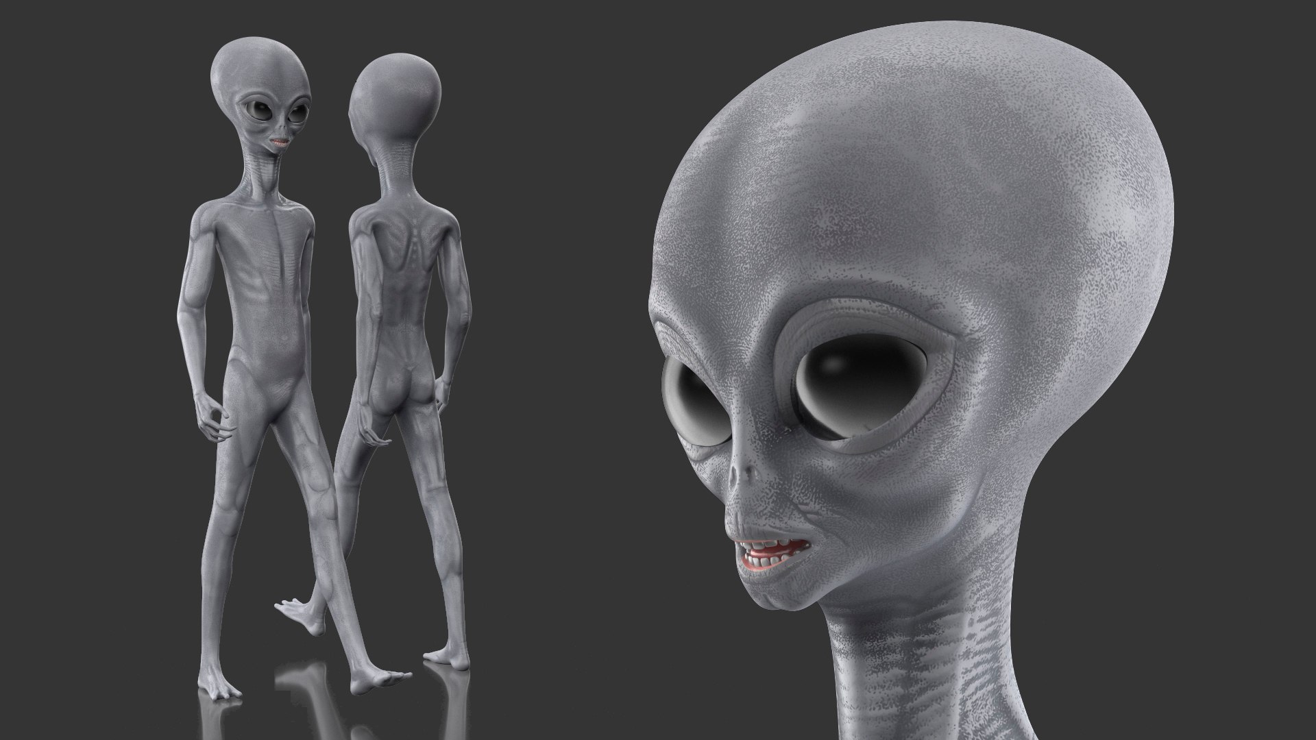 3D Model Alien Walking Pose - TurboSquid 1889297